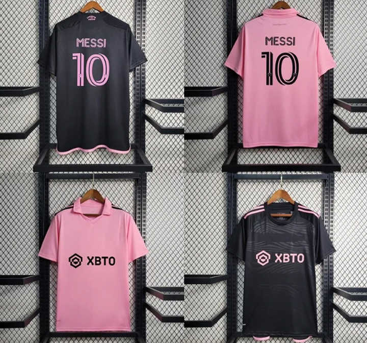Customized Inter Miami Messi Soccer Jersey With Logo And Numbers Dark ...
