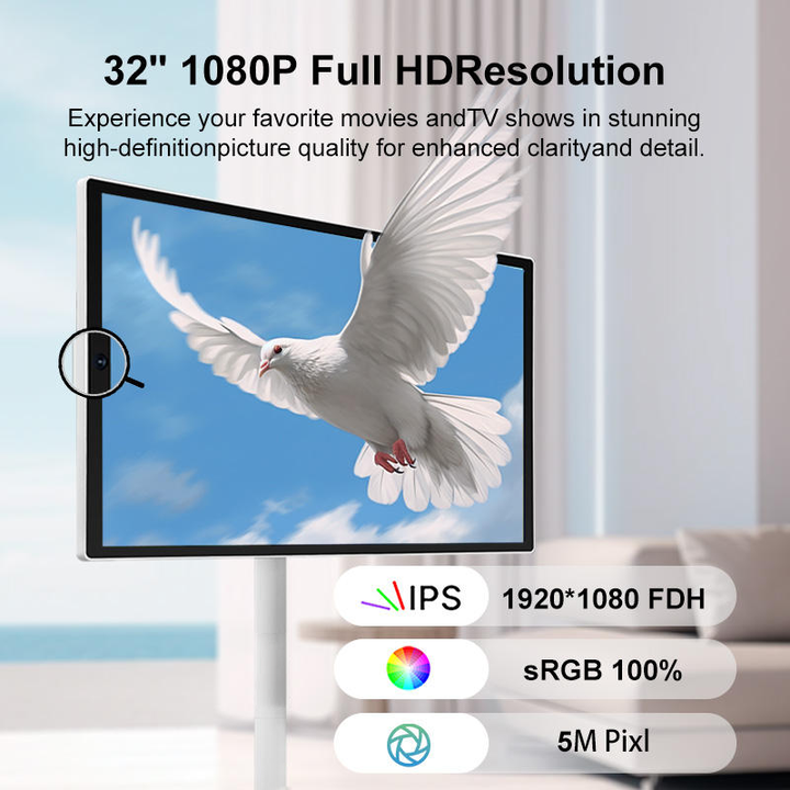 32 Inch Android Mobile Portable Tablet Touch Screen Tv with Stand ...
