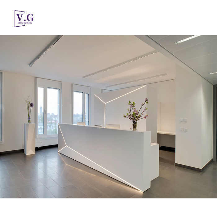 Modern Reception Area Furniture - Simple White Design