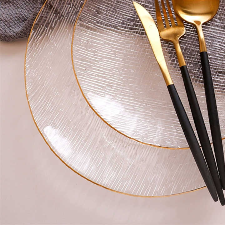 Crystal Round Transparent Fruit Tray - Eco-Friendly Glass