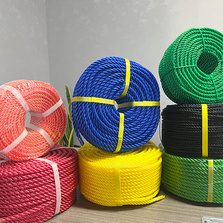 High Density 3 Strand Pe Rope Black Polyethylene Packaging Ropes ...