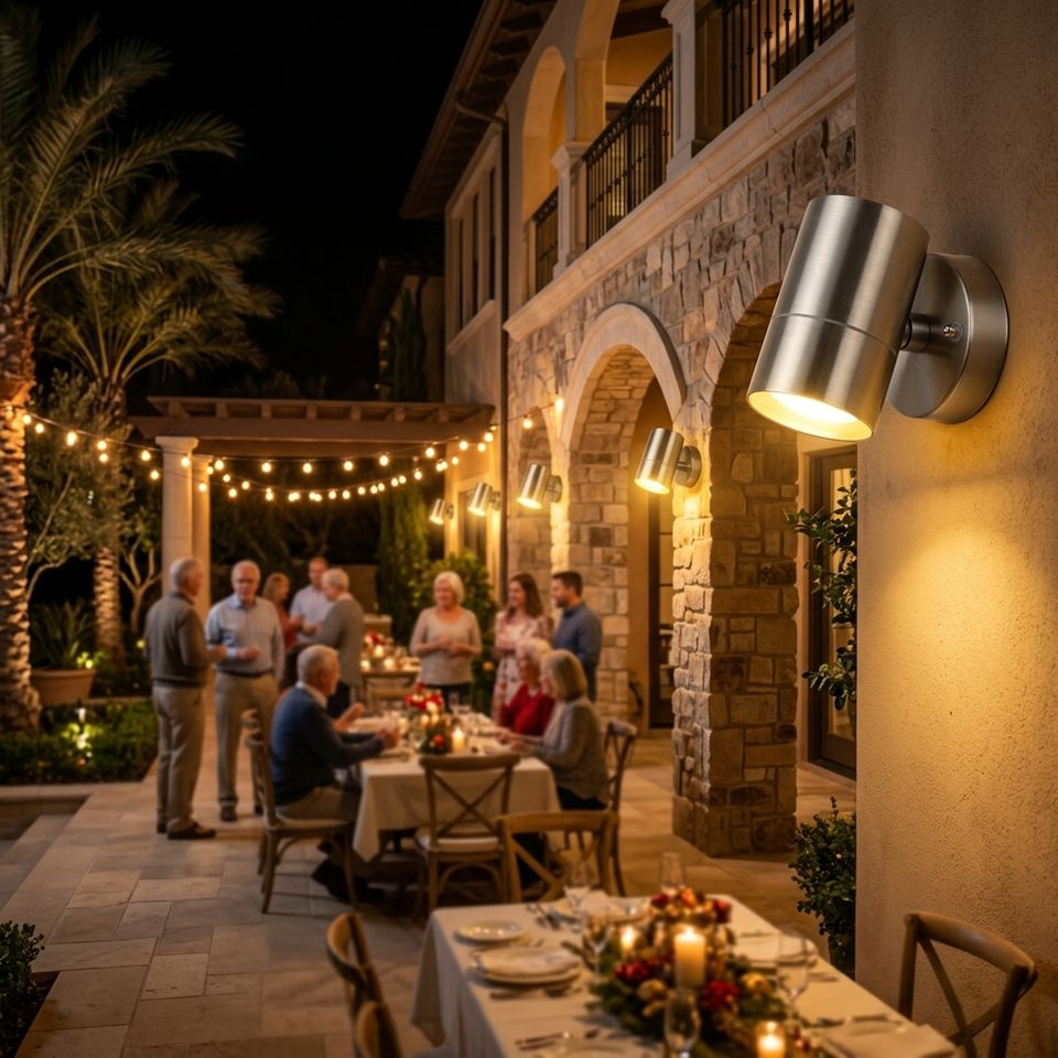 Modern Stainless Steel Outdoor LED Wall Sconce IP44-rated Up-Down ...
