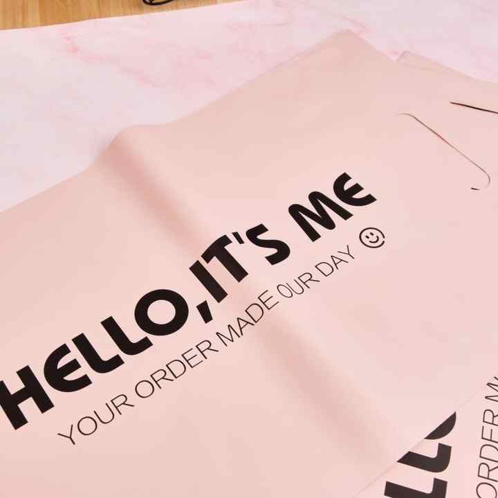 Custom Printed Logo Pink Plastic PE Mailer Envelope