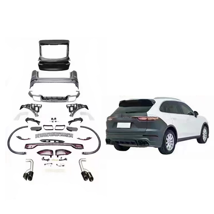 New Pp Material Car Upgrade Body Kit For 2015-2017 958.2 Change To 9y0 Cayenne Body Kit Facelift ...