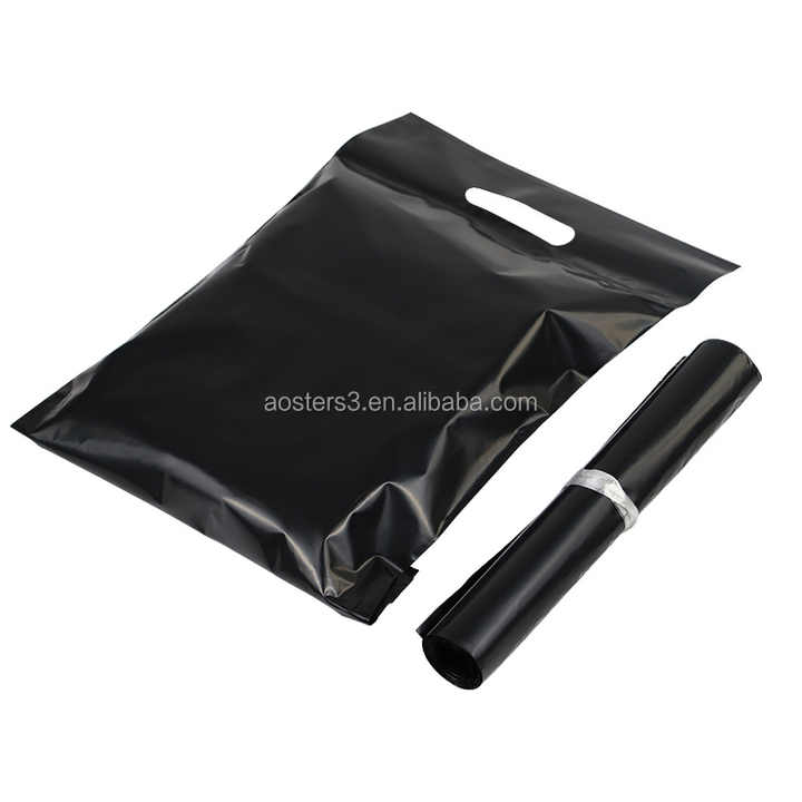 Reusable Black Poly Mailer Bags with Handle Waterproof for Shoes ...