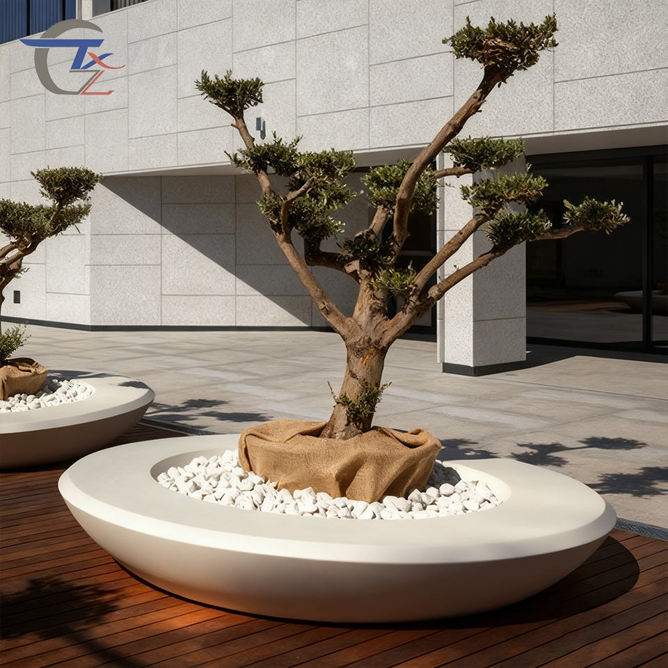 European Design Cast Stone Flower Pots for Outdoor Gardens