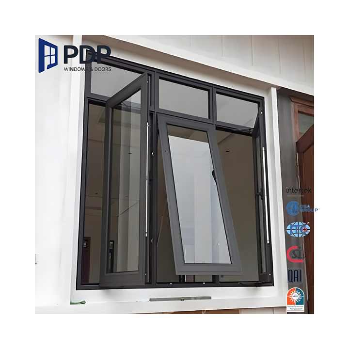 PDP Wholesale Price Casemnet Window Tempered Glass Outward Opening ...