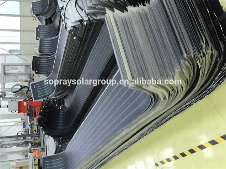 40w to 550w FLEX Adhesive Thin Film Solar Panels for TPO