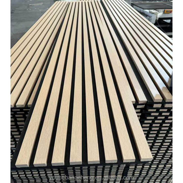 22mm Natural Oak Acoustic Slat Wood Wall Panels - Youhebangcheng