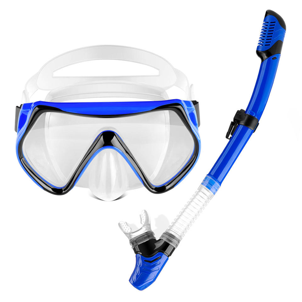 Professional Single Lens Scuba Diving Mask Liquid Silicone Tempered ...