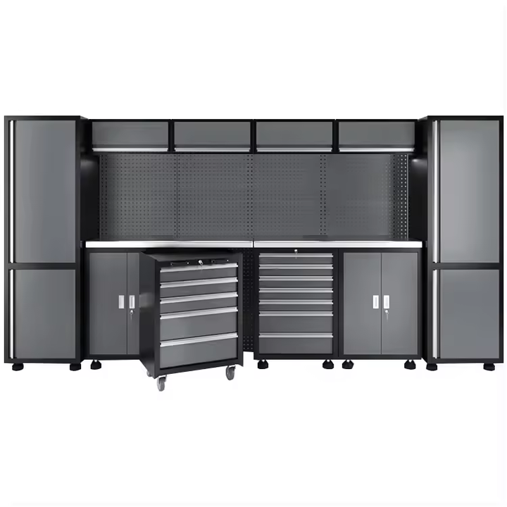 Multifunctional Heavy-Duty Steel Workbench with Storage Boxes Large ...