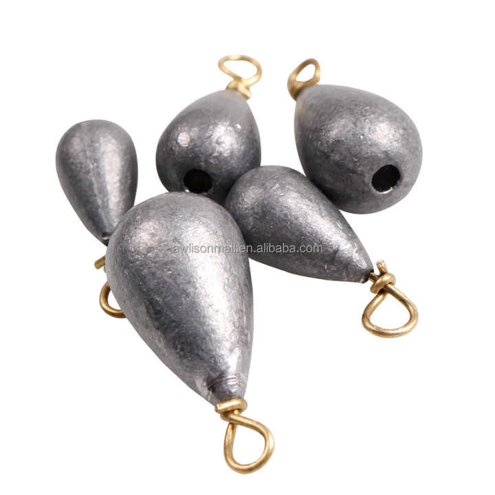 Water-Drop-Shaped Twist Ring Fishing Sinker Chain Hook Water-Drop ...