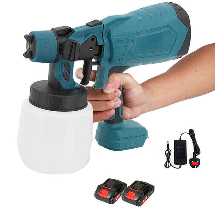 21V Cordless Electric Airless Spray Gun Machine Lithium Battery Powered ...