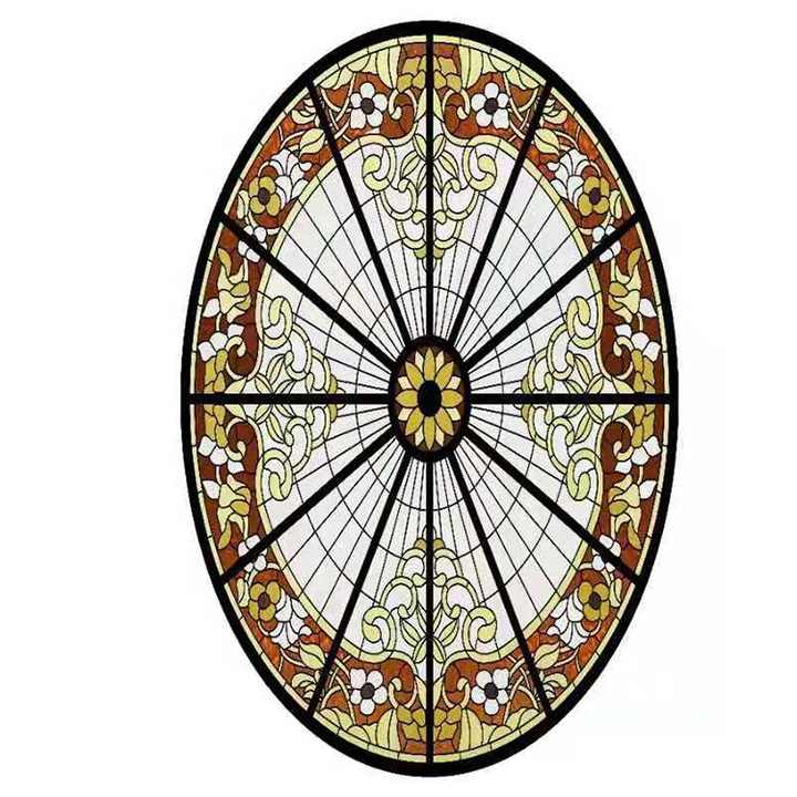 Customized European Style Sustained Tiffany Skyline Lighting Dome Hall ...