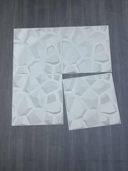 MOI Modern Style 500*500mm PVC 3D Wall Panels Waterproof Embossed ...