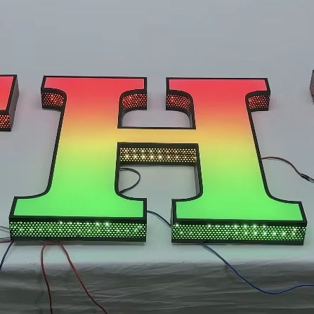 Custom RGB LED Illuminated Channel Letter Sign for Outdoor Business ...
