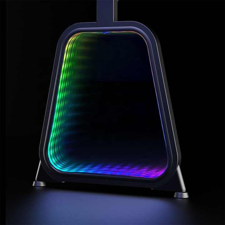 GMD12E-1D LED Infinity Light Gaming Desk - Pro Gaming Table