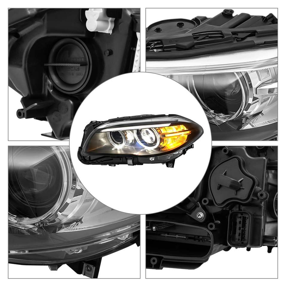 Car Headlights Fit for 2014-2017 BMW F10 F18 528i 535i 550i Xenon Head ...