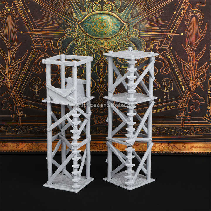 Unpainted 3D Printed DND Watchtower Building Terrain Set Highly ...