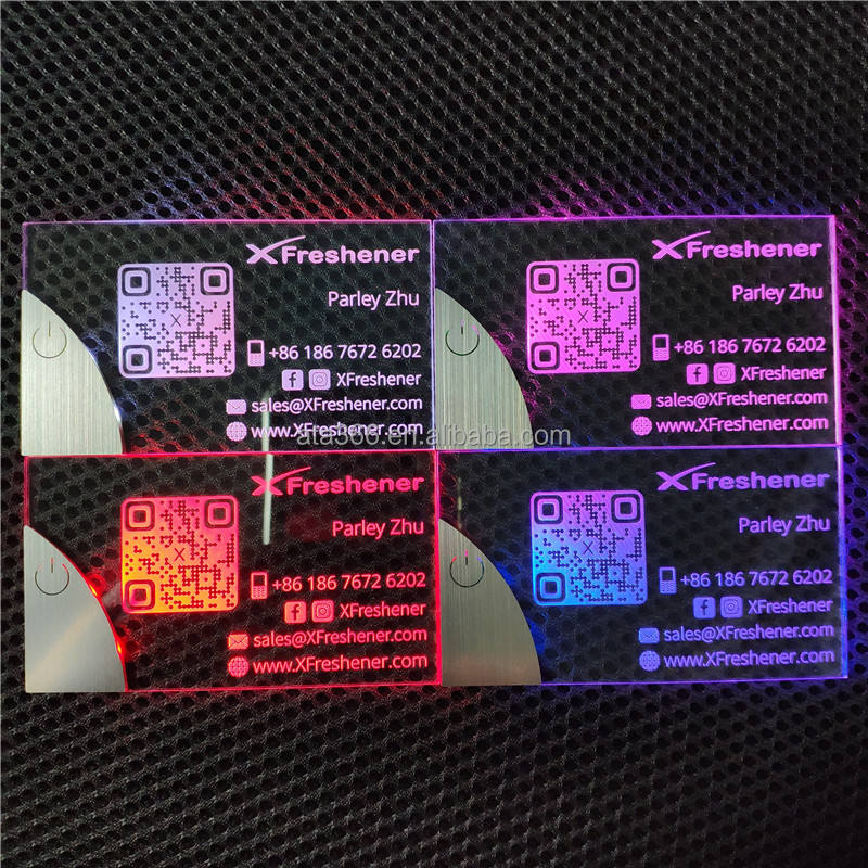 Luxury LED Luminous NFC Business Cards - Custom Printed Acrylic Thank ...