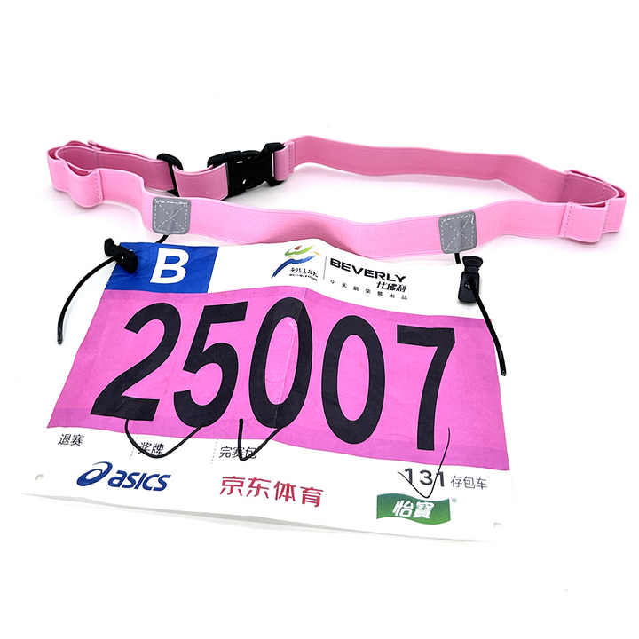 Reflective Triathlon Marathon Running Elastic Race Bibs Number Belt ...