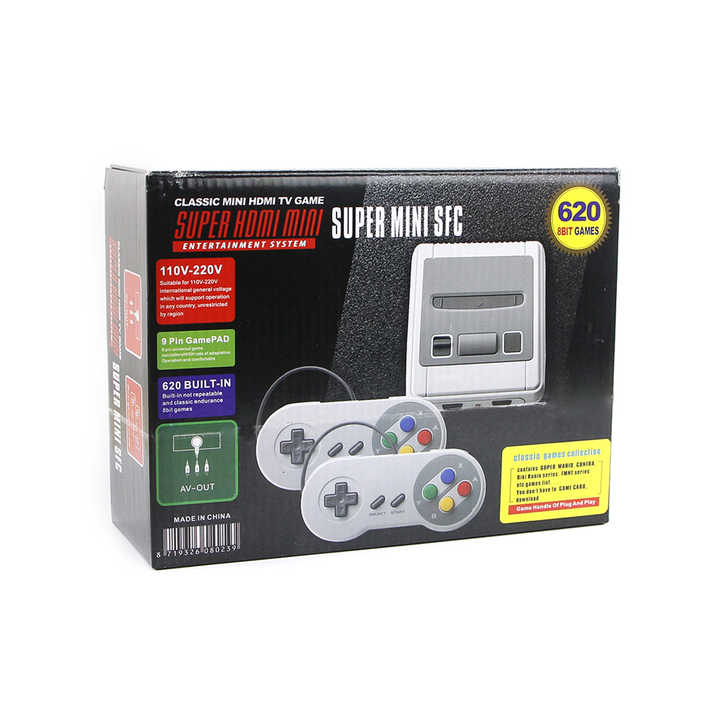 Built-in 620 Classic Games SFC NES SNES Retro Dual AV Output Gaming Player Mini TV Handheld ...