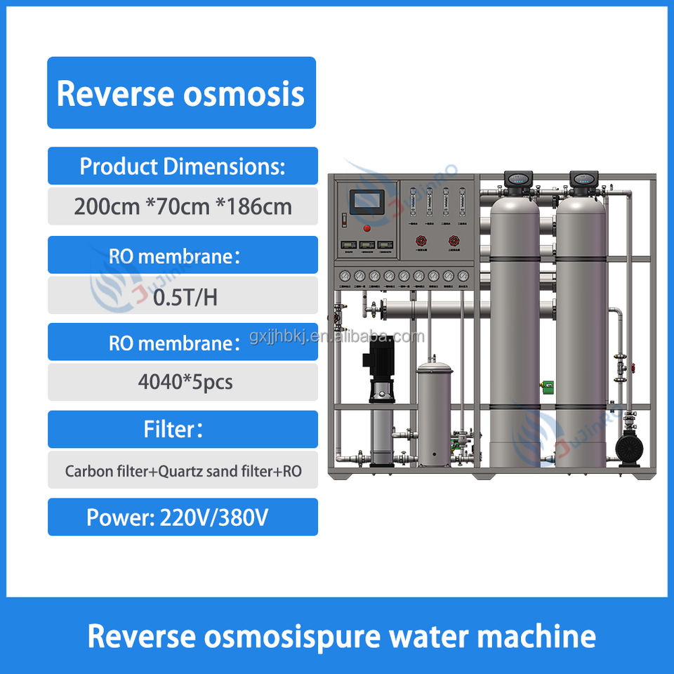 JuJin 500LPH Double Stage RO Water Treatment Reverse Osmosis Customized ...