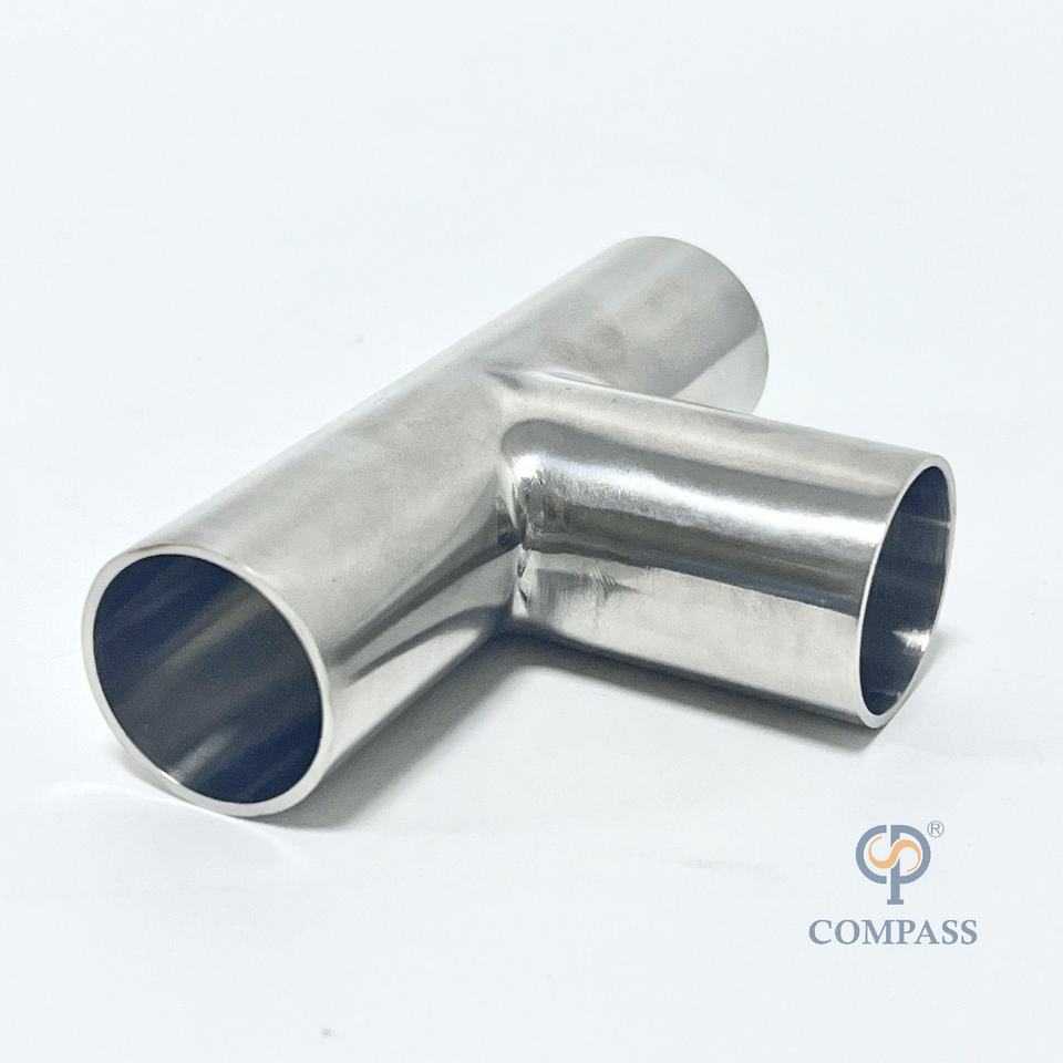 25MM Stainless Steel SS304 SS316L SMS Weld Equal Tee Three Way Smooth ...
