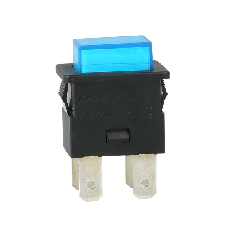 16A 250VAC T105 Square Push Button Switch - ON-OFF Indicating