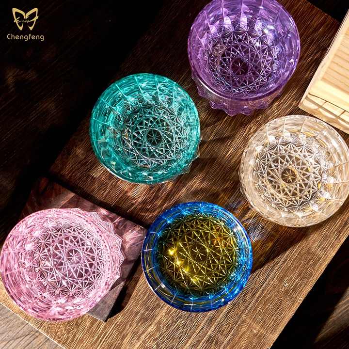 K9 Crystal Glass Cup - Hand-Carved Whiskey Shot Glass