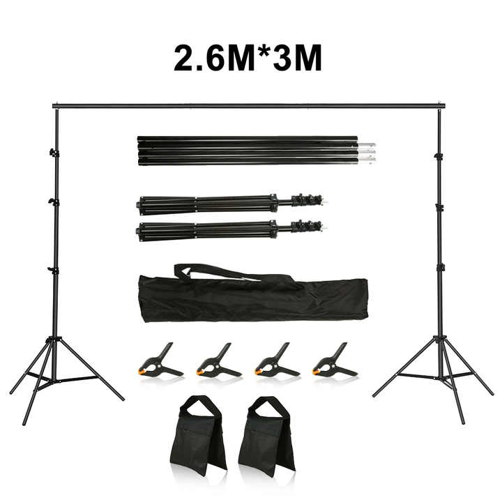 3x2.6m Photography Background Backdrop Light Stand Aluminum Support ...