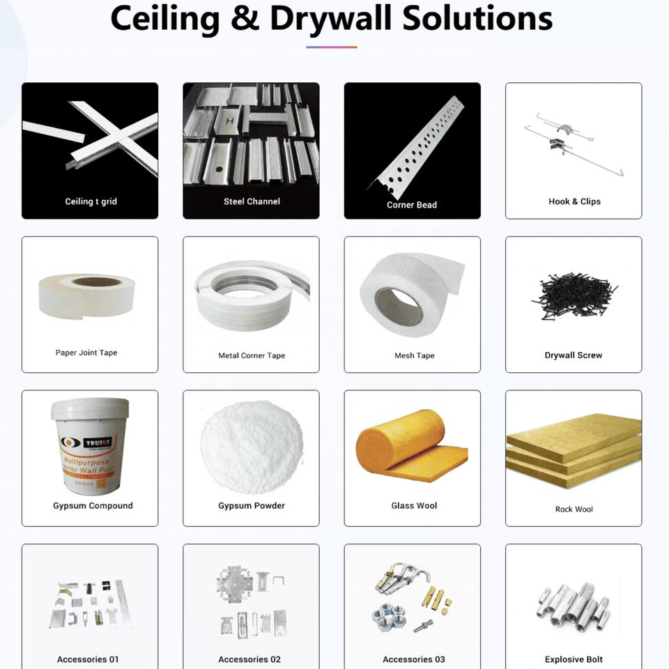 Premium Moisture-Resistant Drywall System with Metal Framing for ...