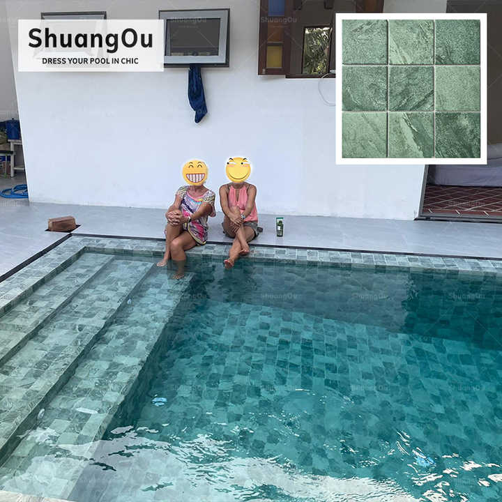 Sukabumi Bali Green Swimming Pool Tile - Anti Slip Mosaic