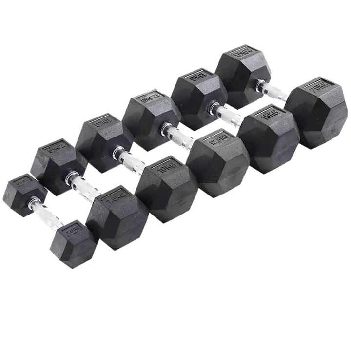 Hexagonal Dumbbell Set with Rack - 10kg to 50kg