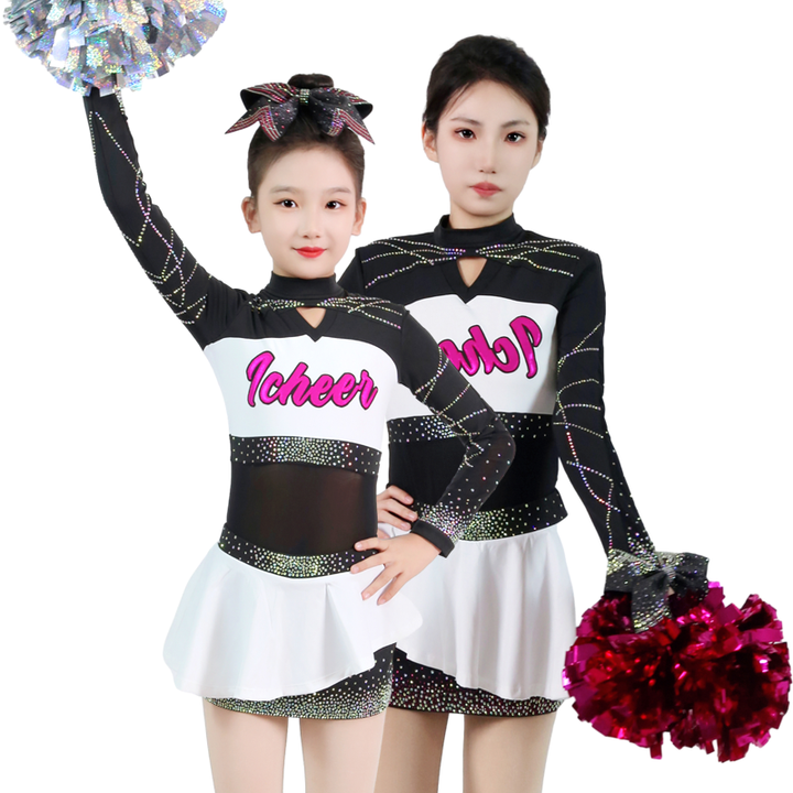 Custom Youth Black Cheer Uniforms Custom Purple Allstar Cheer Uniform ...
