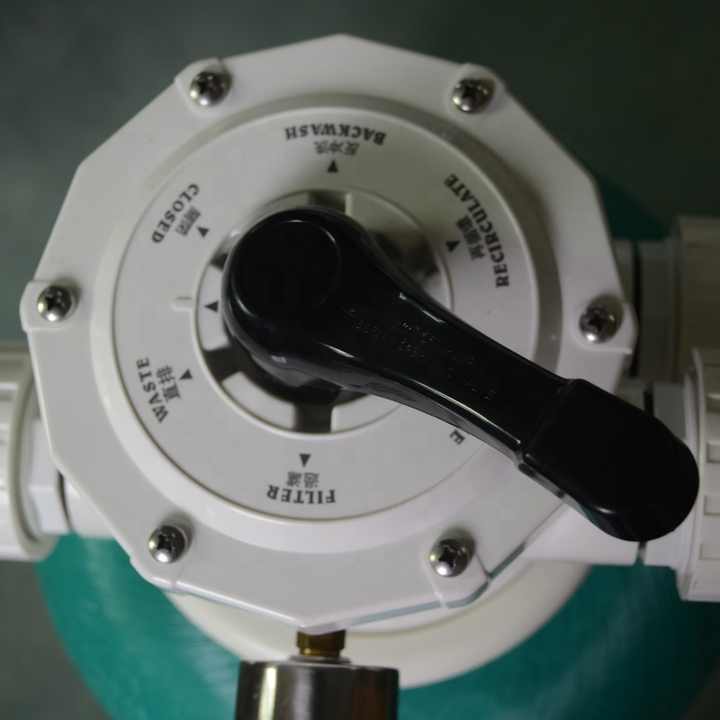 Automatic Backwash Sand Pool Filter Multiport Valve with Pressure Gauge