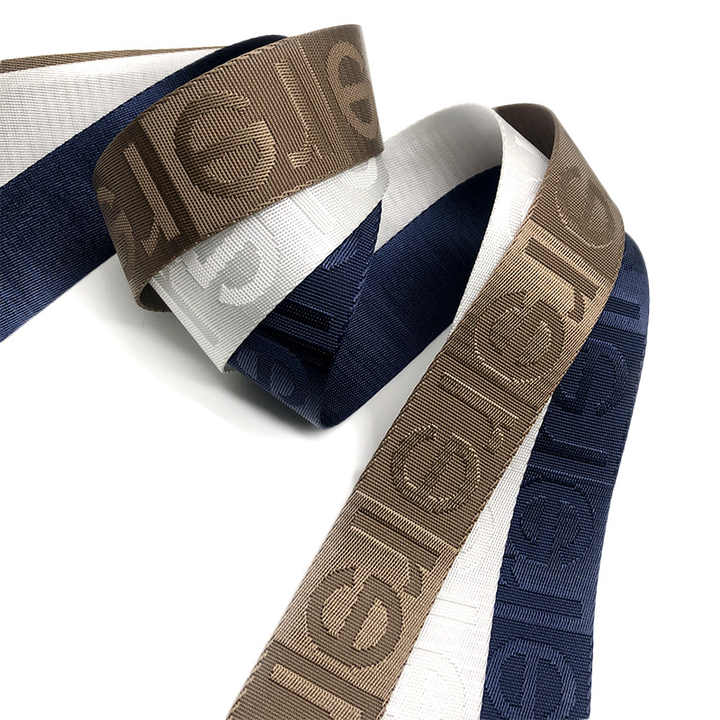 Custom Jacquard Logo Nylon Webbing Strap for Backpacks - Recycled, High ...