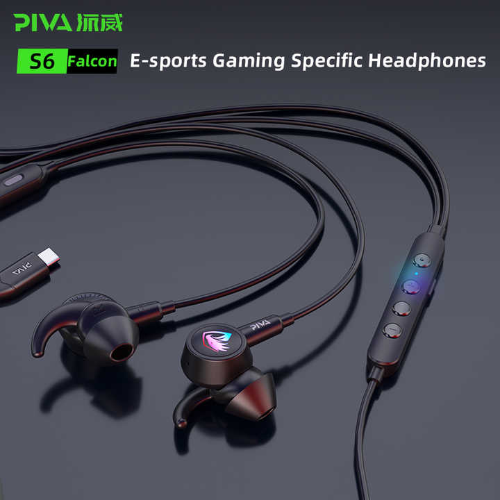 PIVA S6C Esports Gaming Headphone - RGB Lighting & Sound Card