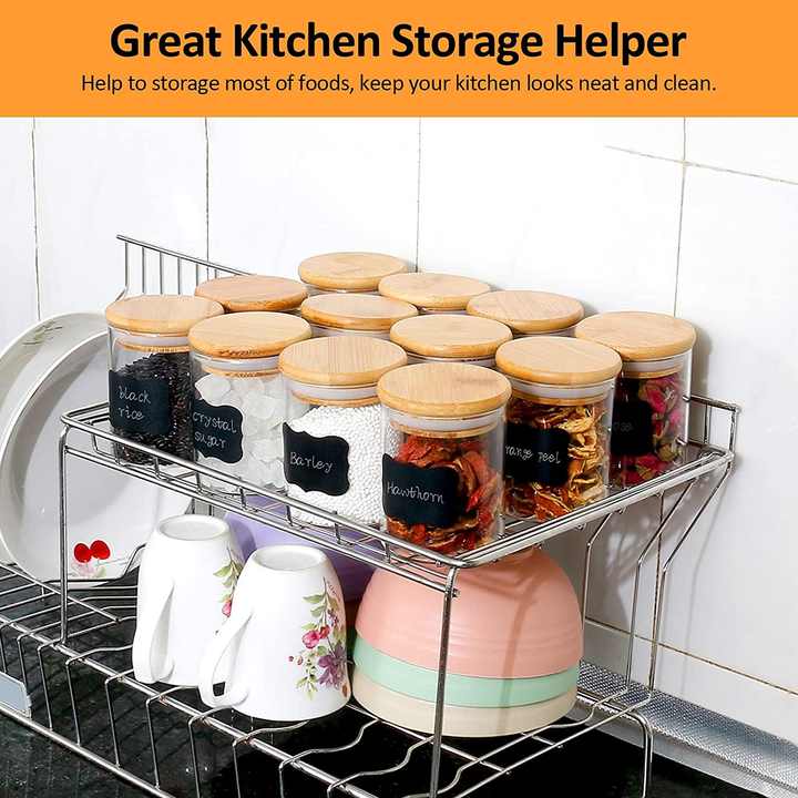 Stackable Glass Pantry Storage Containers - Minimalist Design