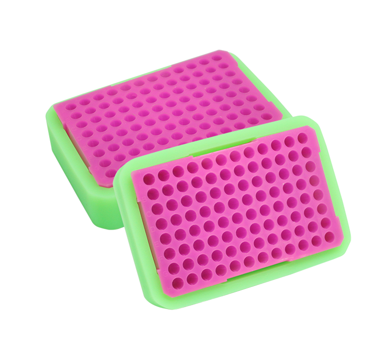 Laboratory PCR Isofreeze Color Indicate Cryo Rack - 96 Wells