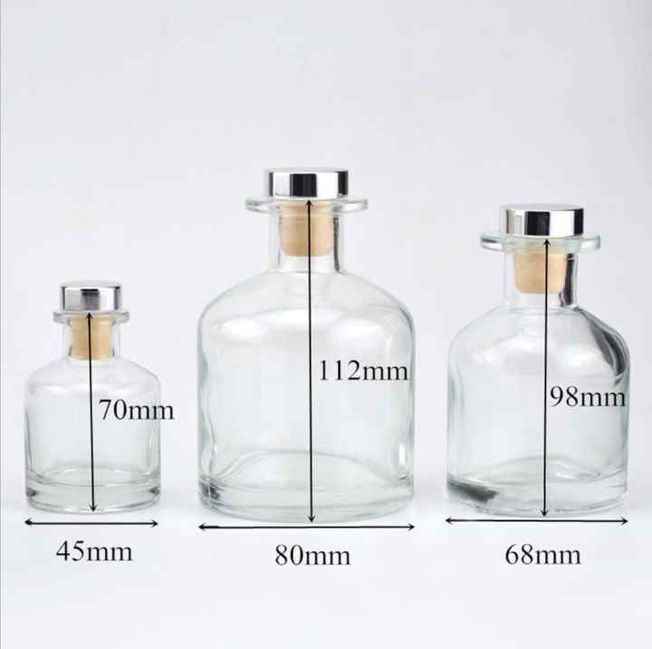 Matte Black Big Belly Reed Diffuser Glass Bottle 50ml