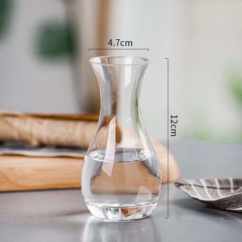 Minimalist Nordic Cafe Table Decor Clear Smoky Flower Glassware Mini ...