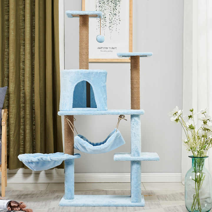 Luxury Modern Large Wooden Cat Tree Tower House for Cats