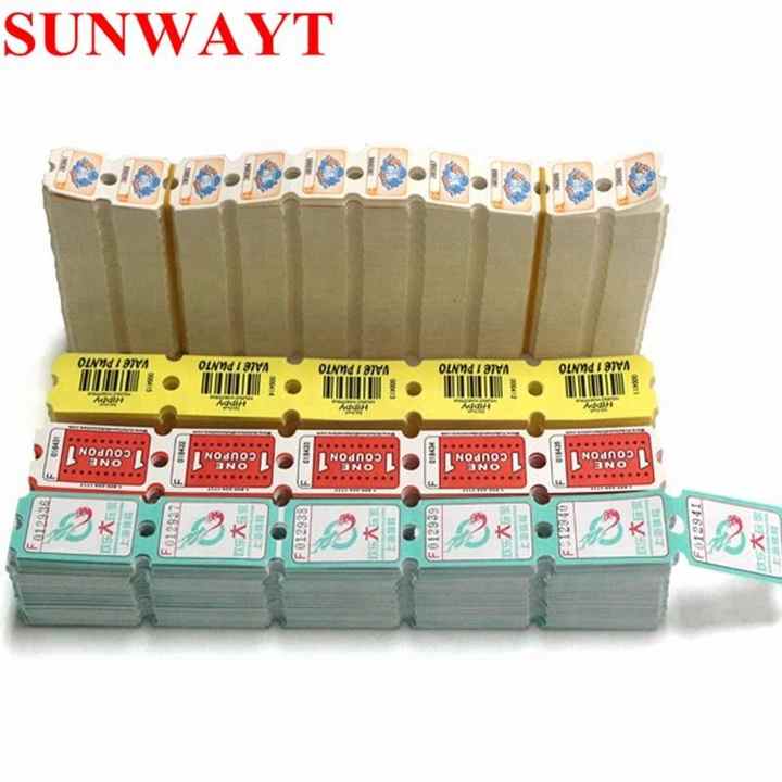 Redemption Ticket Game Machine Lottery Custom Ticket Barcode for Coin ...