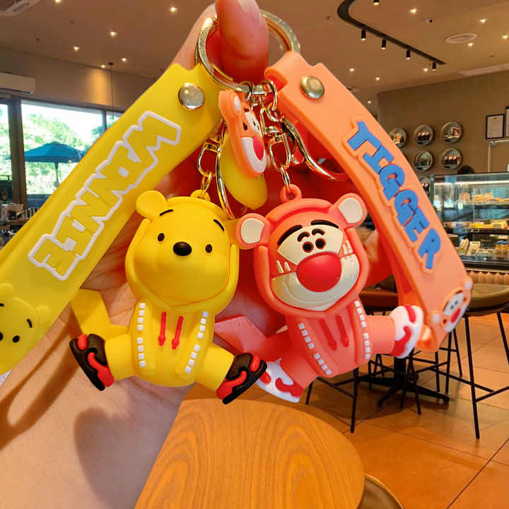 Cartoon Anime Character Keychain Cute Minnie Mouse Donald Duck Pooh ...