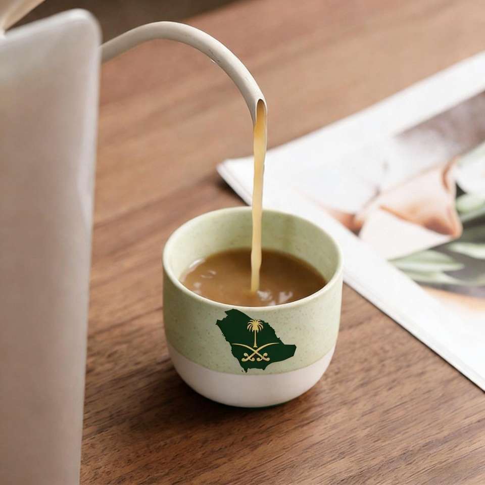 Customized Print Saudi Arabia Coffee Cups Saudi National Day Coarse ...