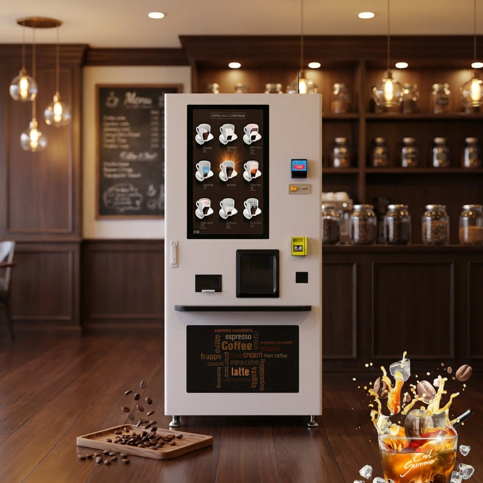 Automatic Coffee Vending Machine LE308G Compressor Cooling System ...
