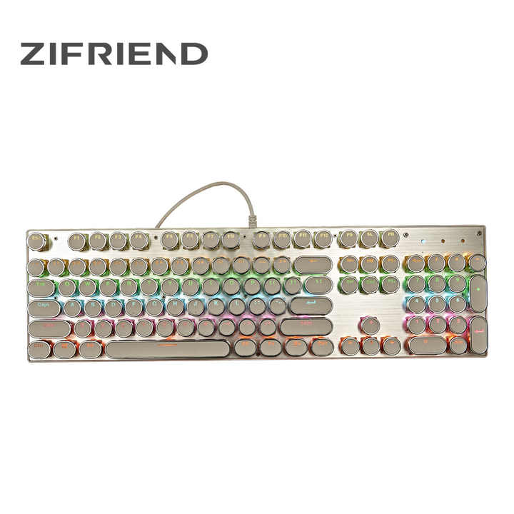 Wholesale Punk Gaming Mechanical Keyboard Wired LED Backlight Color ...