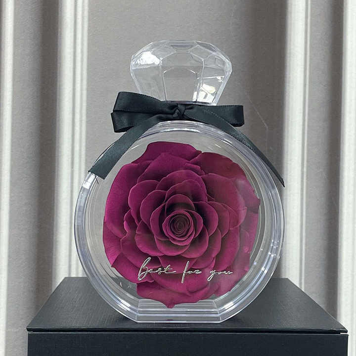 Preserved Rose Plastic Box Gift Mother's Day Christmas Graduation ...
