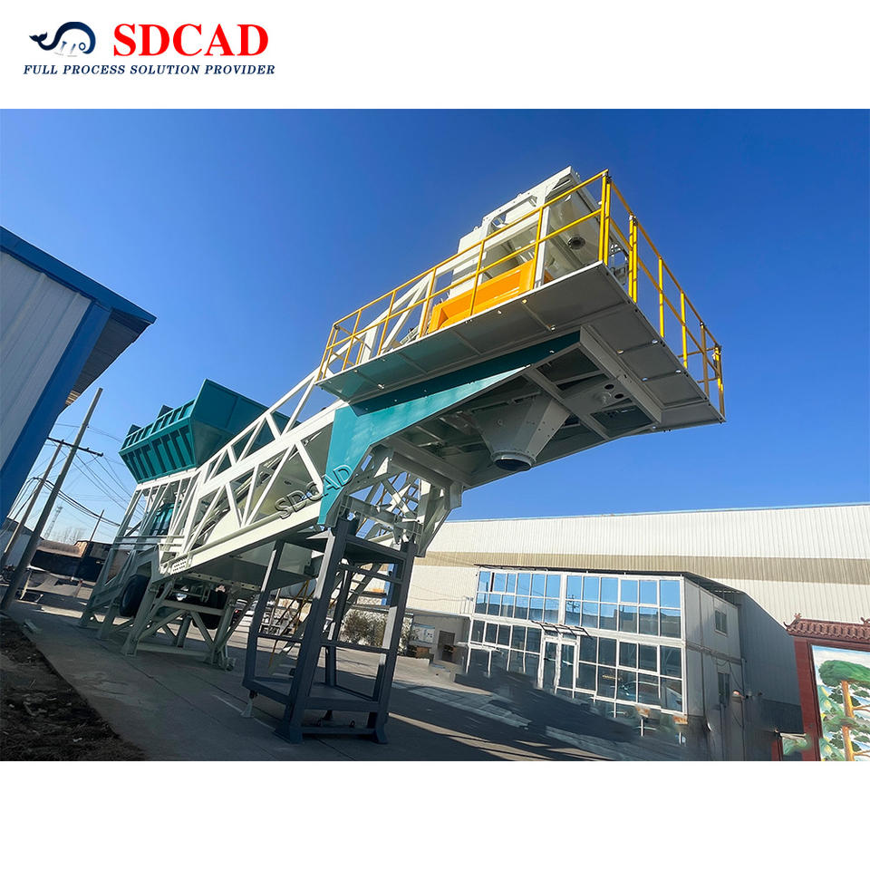 Mobile Concrete Batching Plant Customizable Capacity 25-120m³/h for ...